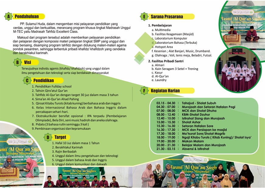 BROSUR PPDB – PONDOK PESANTREN SULAMUL HUDA